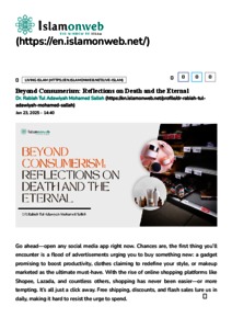 Beyond consumerism: reflections on death and the eternal - IIUM Repository (IRep)